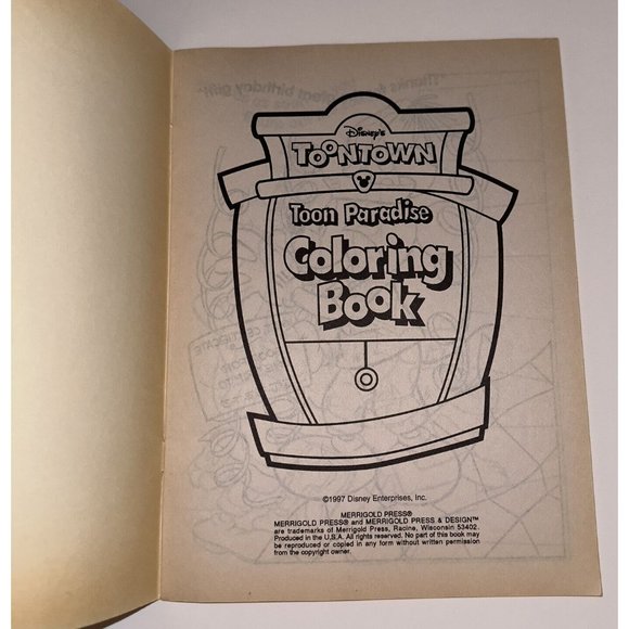 Disney | Other | New 997 Merrigold Press Toontown Toon Paradise ...